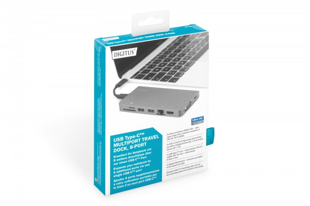 Digitus Assmann Electronic ASSMANN USB Type-C Multiport Travel Dock 8 ...