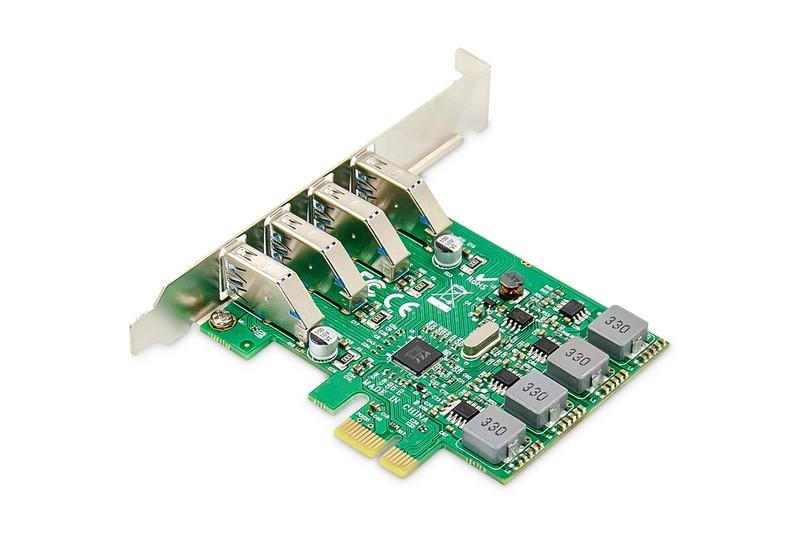 Kontrolierius Digitus PCIE 2.0 x1 - 4x USB 3.0 (DS- 30226), modelis ...