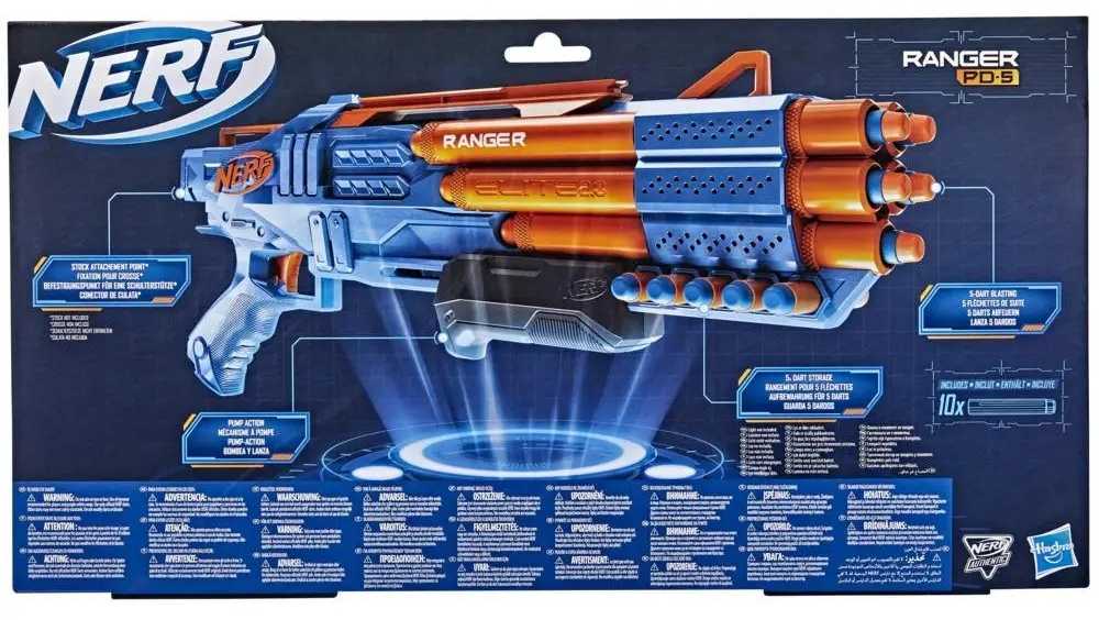 Hasbro NERF Elite 2.0 Šautuvas RANGER PD-5, modelis - F4186, žema kaina ...