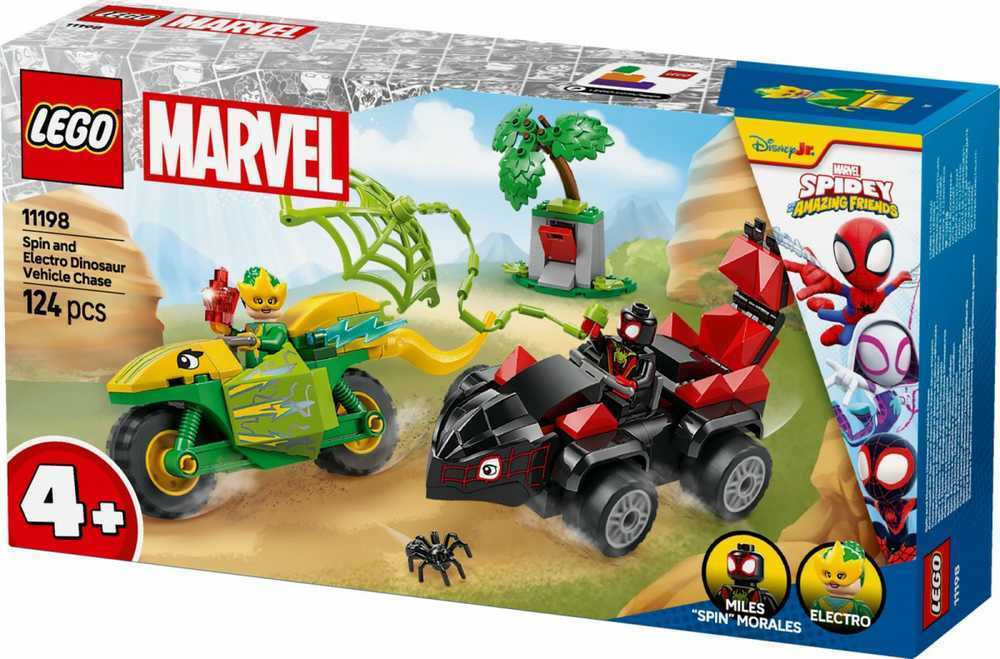 LEGO® Marvel Suktukas ir Elektro dinozauro formos transporto priemonės ...