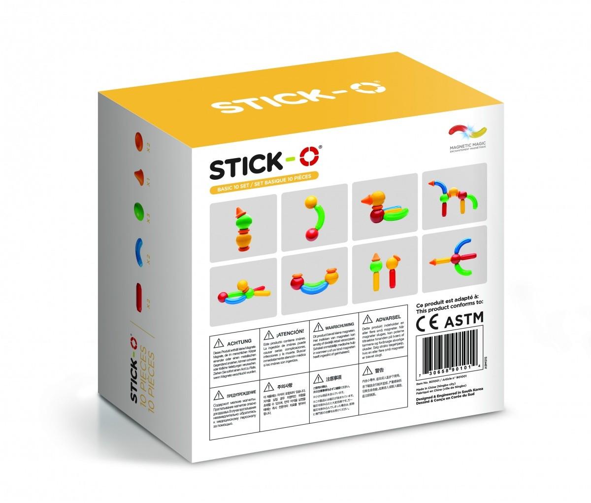 Magformers Magnetiniai blokeliai Stick-O Basic 10 elementų (005-901001 ...