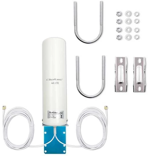 Qoltec 4G LTE DUAL antena | 5dBi | įvairiakryptis | lauke, modelis ...
