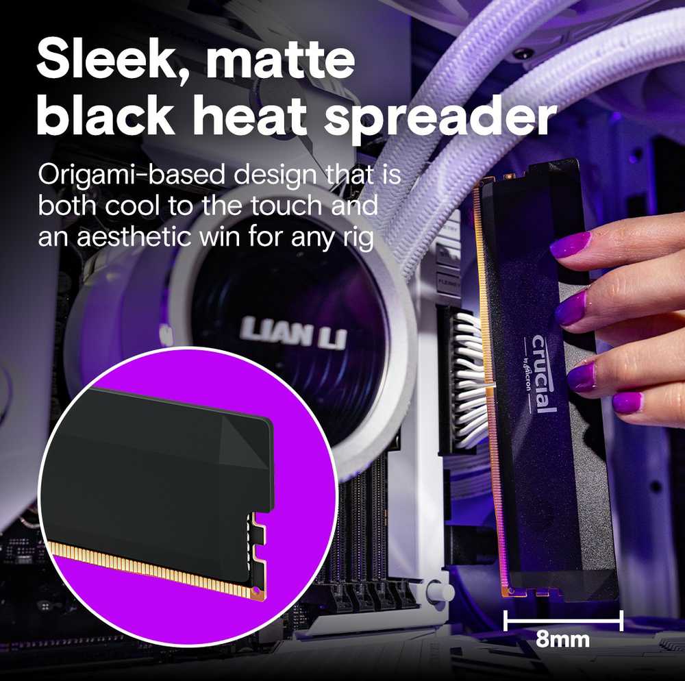 RAM Crucial Atmintis DDR5 Pro OC 64 / 6400(2*32GB) CL40 juoda, modelis ...