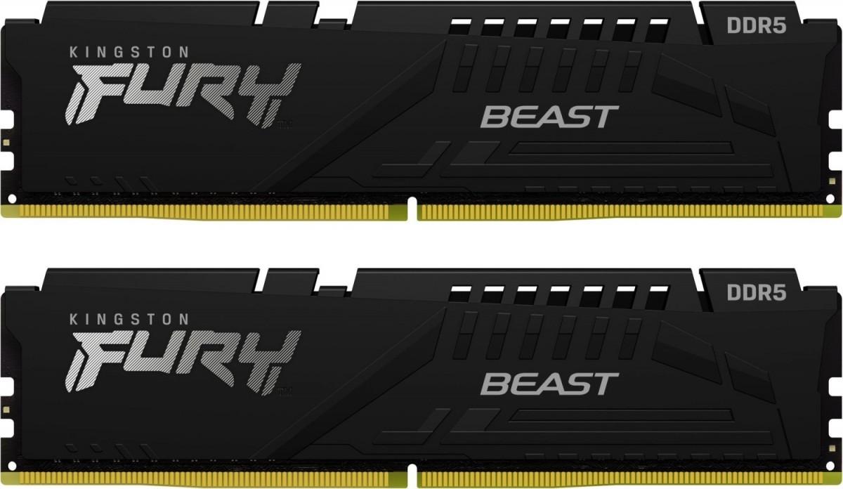 RAM Kingston Atmintis DDR5 Fury Beast Juodas 64GB(2*32GB) / 6000 CL40 ...