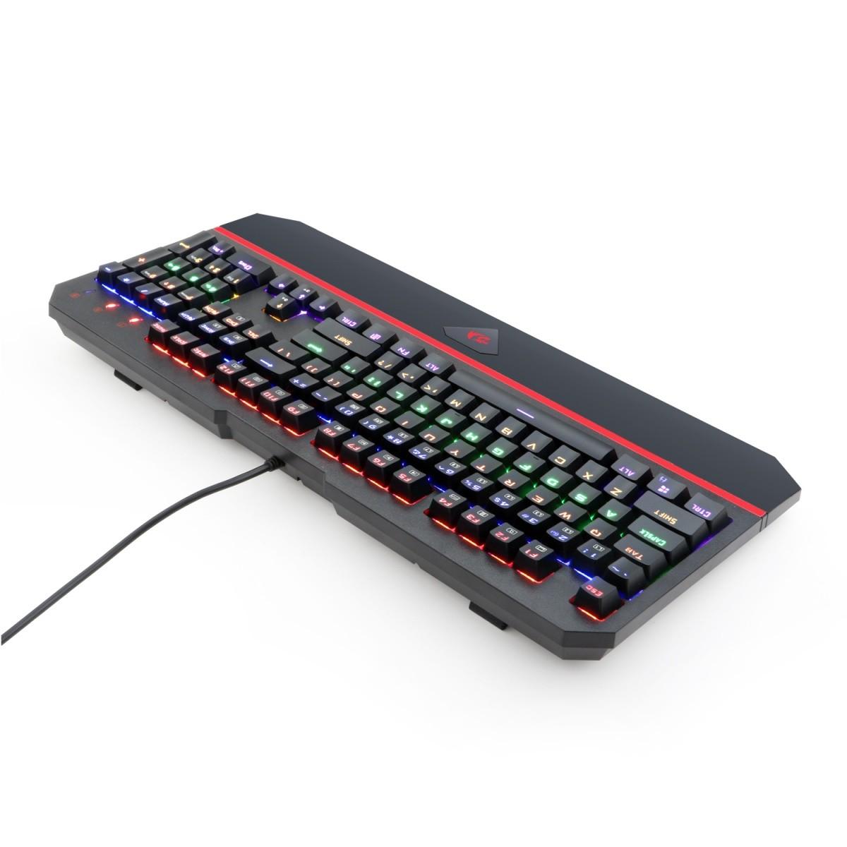 Klaviatūra REDRAGON ANDROMEDA K558R-1 (mechaninė, USB 2.0, (US), juodos ...