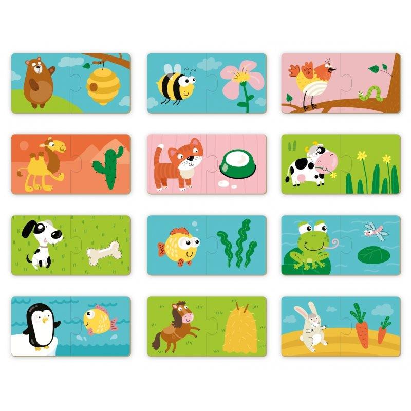 Dodo dėlionė Ką gyvūnai valgo? (24 det.), modelis - 406248, žema kaina ...