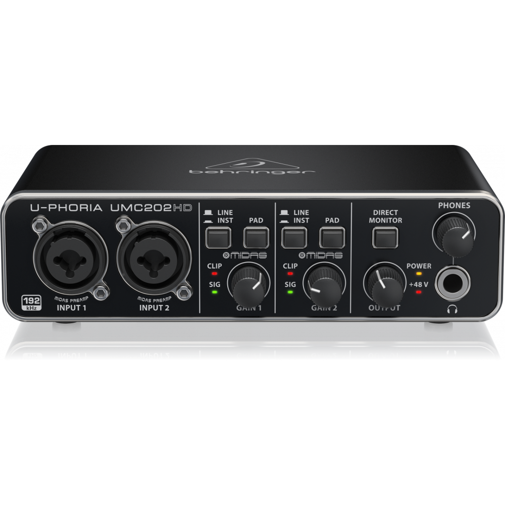 Garso plokštė Behringer UMC202HD, modelis - 27000445, žema kaina | Varle.lt