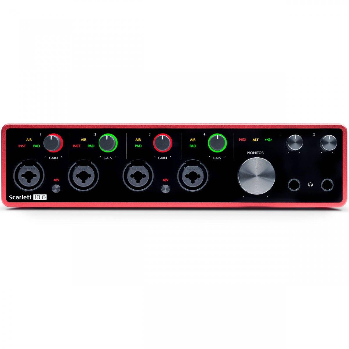 Garso plokštė Focusrite Scarlett 18i8 3rd Gen, modelis - MOSC0028, žema ...