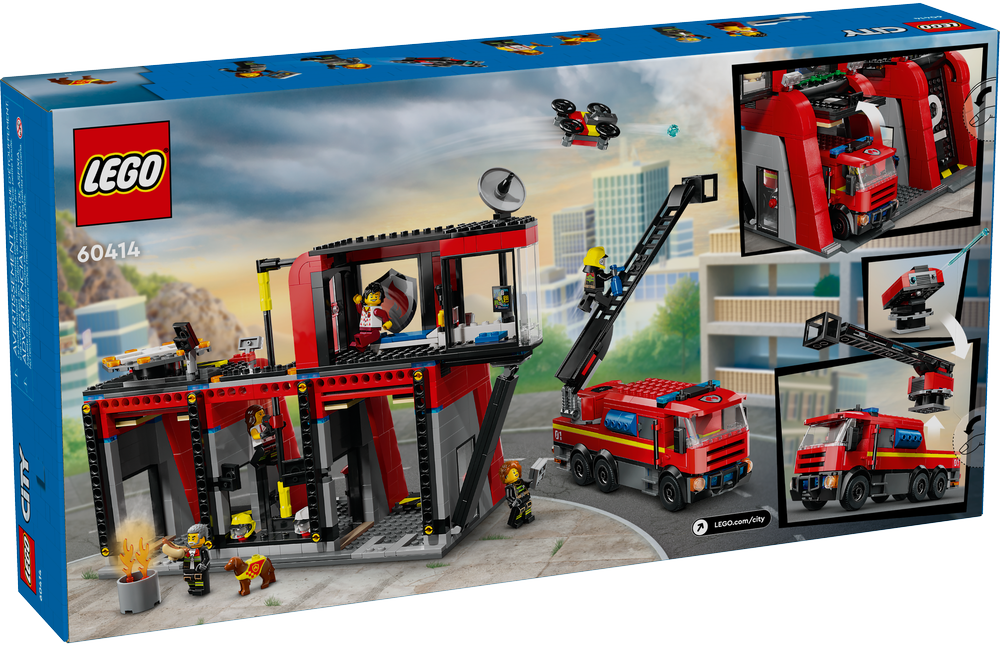 LEGO® City Gaisrinė su ugniagesių sunkvežimiu (60414), modelis - 60414 ...
