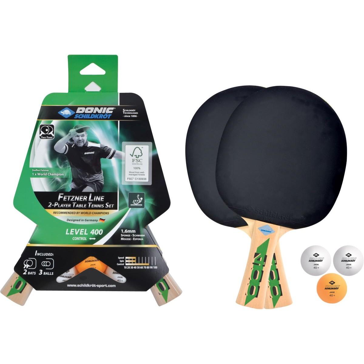 Stalo teniso rinkinys Donic Fetzner 400 2 raketės 3 kamuoliai, modelis - MTS788468, žema kaina ...