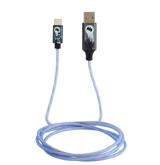 Batman cable Light-Up USB-C Batlogo, modelis - CBBM-ACLI-BATMAN, žema ...