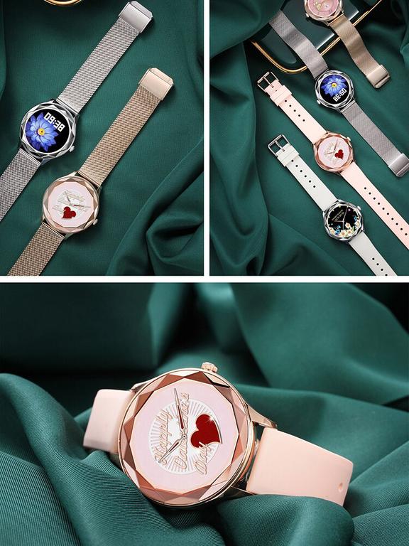 Išmanusis laikrodis Pacific 27-3, Sidabro spalvos korpusas su kreminės spalvos dirželiu, modelis ...