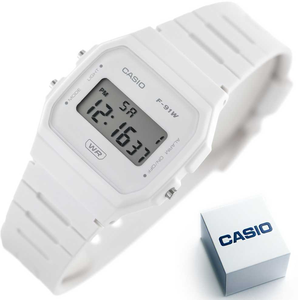 CASIO VYRIŠKAS LAIKRODIS F-91WB-7A + DĖŽUTĖ, modelis - zd102k, žema kaina | Varle.lt