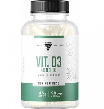 Maisto papildas Trec Nutrition Vit. D3 4000 iu, 90 kapsulių, žema kaina ...