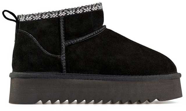 Juodi natūralios odos ugg stiliaus sniego batai, žema kaina | Varle.lt