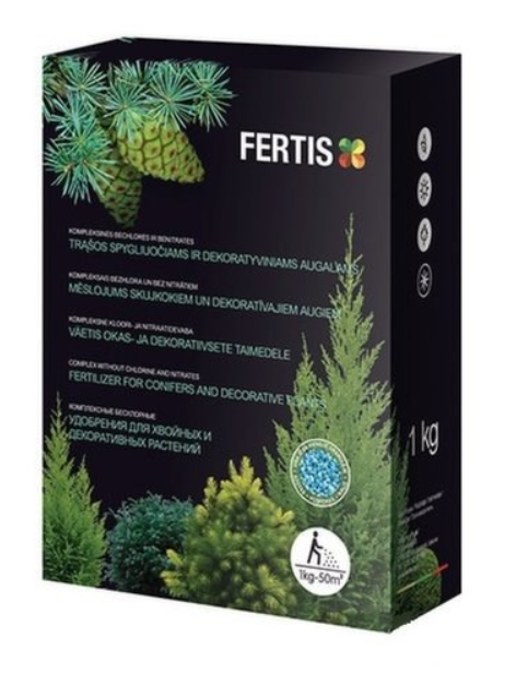 Fertis kompleksinės bechlorės ir benitratės trąšos spgliuočiams ir ...