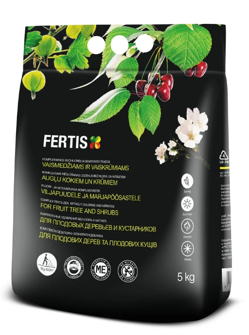 FERTIS kompleksinės bechlorės ir benitratės trąšos vaismedžiams ir ...