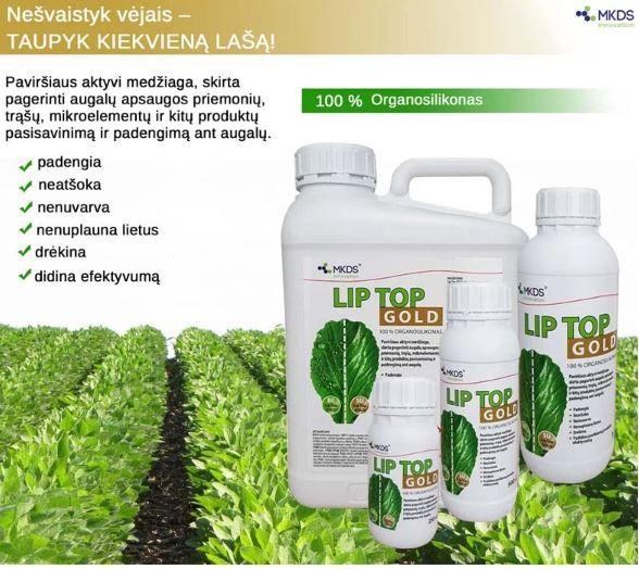 Mkds LIP TOP GOLD, 5L , AUGALŲ APSAUGOS PRODUKTŲ LIPNUMUI PADIDINTI, žema kaina | Varle.lt