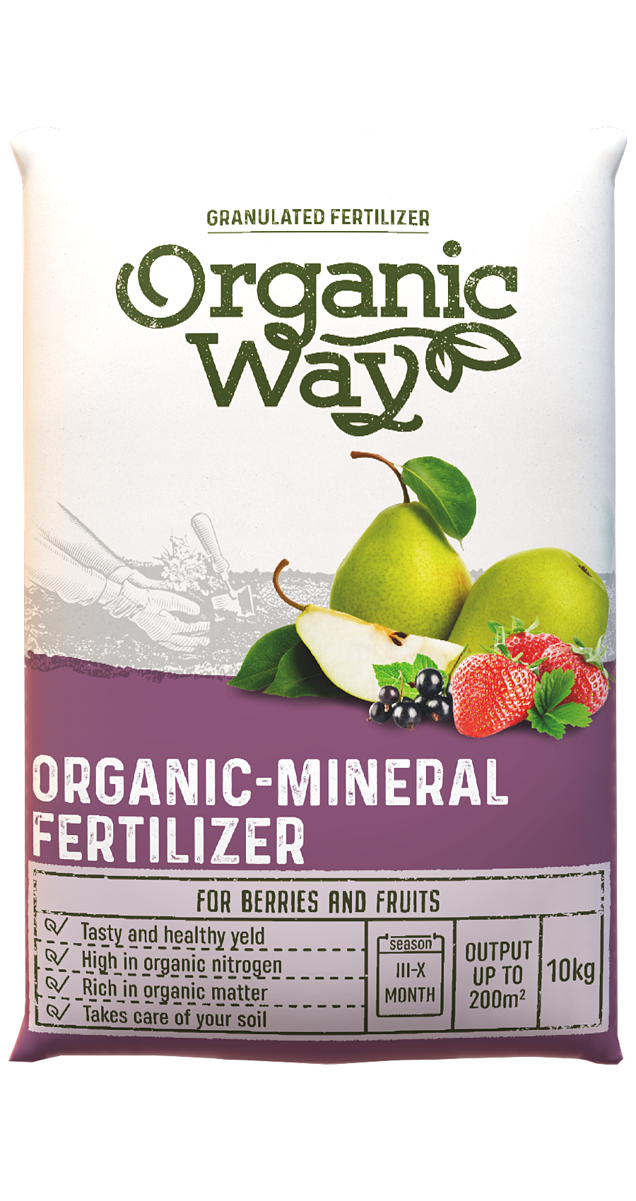 ORGANIC WAY ORGANINĖS - MINERALINĖS UOGŲ IR VAISIŲ TRĄŠOS 10 KG, žema ...
