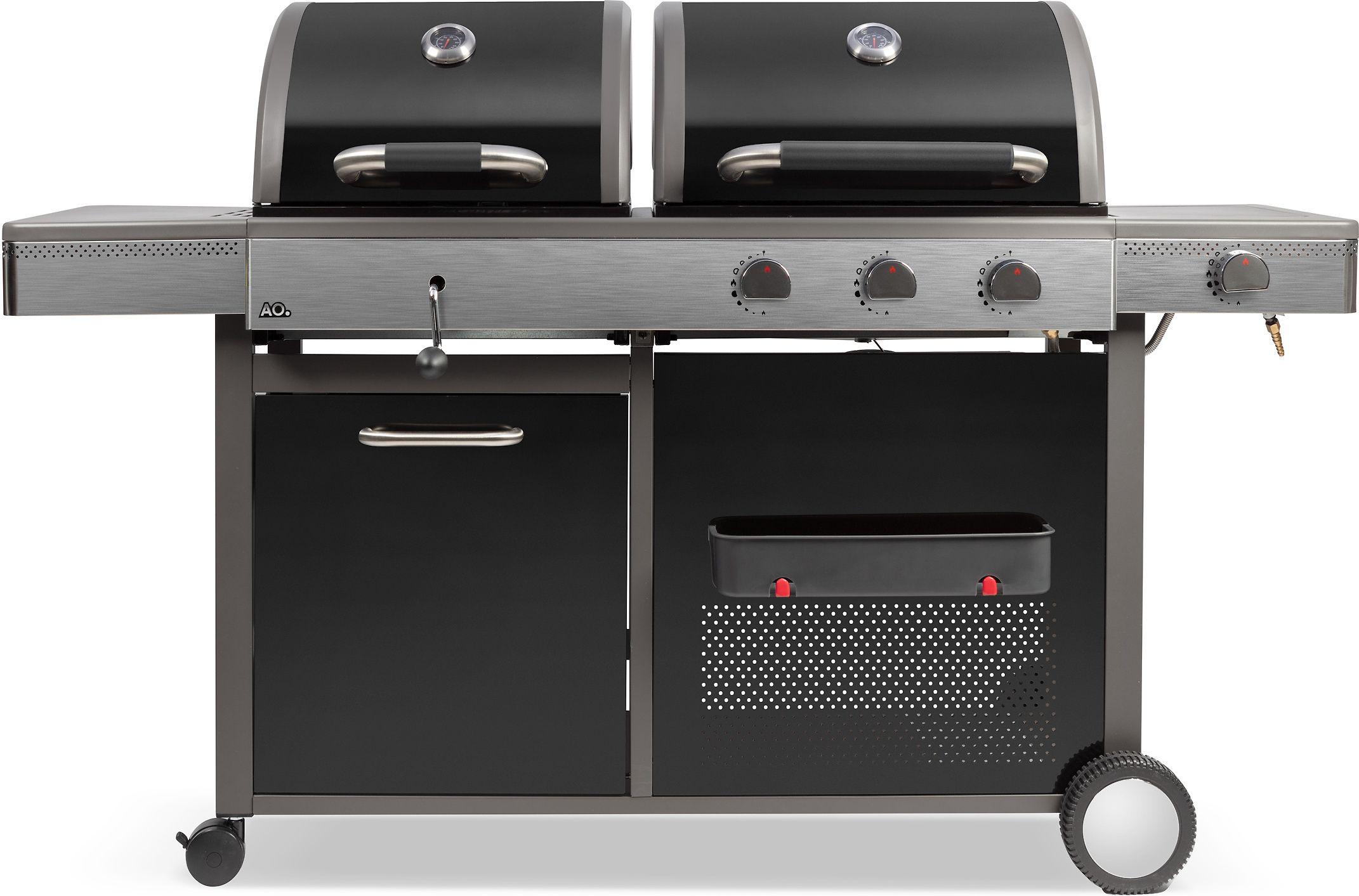 Anton Oliver EX-Double -kaasu- / hiiligrilli, musta, žema kaina | Varle.lt