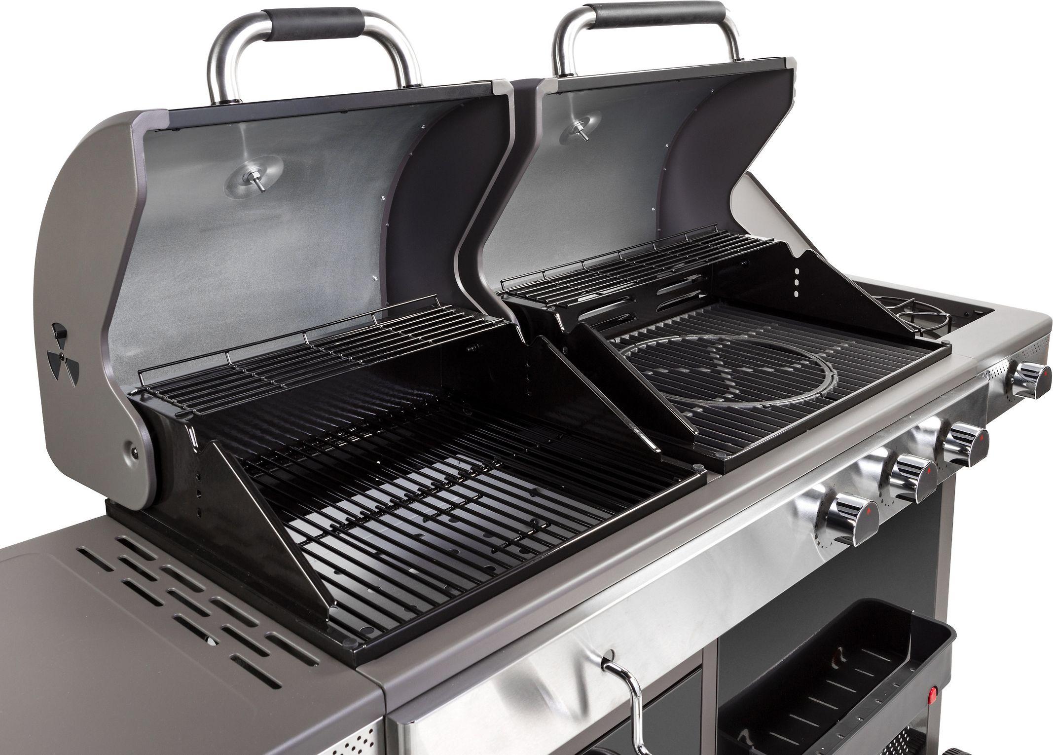 Anton Oliver EX-Double -kaasu- / hiiligrilli, musta, žema kaina | Varle.lt