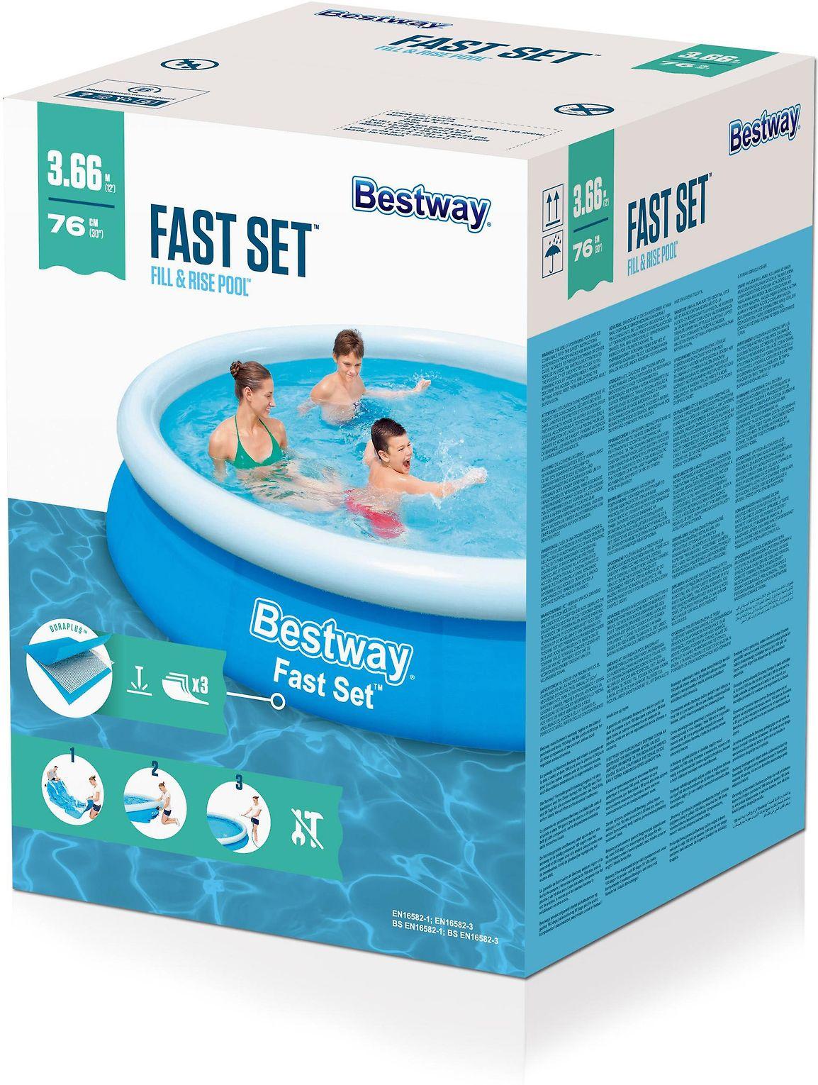 Bestway Fast Set 57273 antžeminis baseinas Pripučiamas baseinas ...