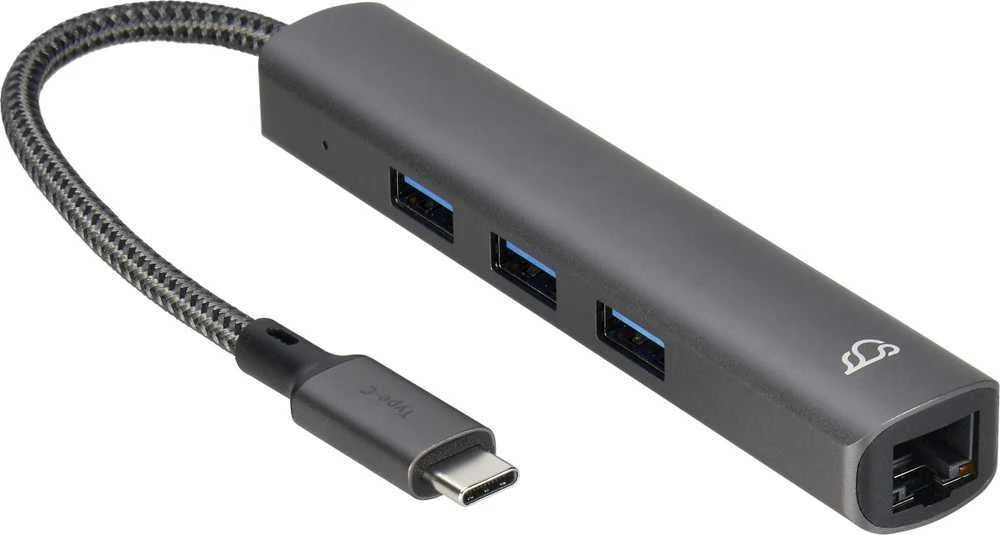 Bluecloud USB-C-USB-A šakotuvas su gigabitiniu eternetu, 3 prievadai ...