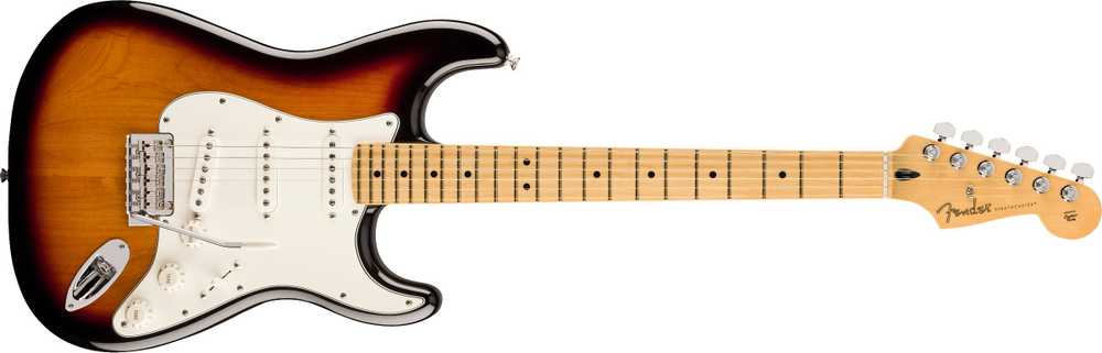 „Fender“ 70-mečio „Stratocaster“ žaidėjas, jubiliejinis dviejų spalvų ...