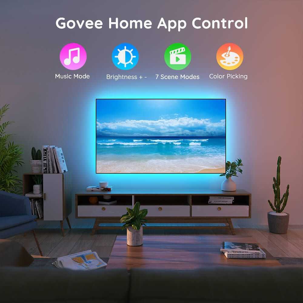 Govee RGB Bluetooth LED foninis apšvietimas Televizoriams 46-60 colių ...