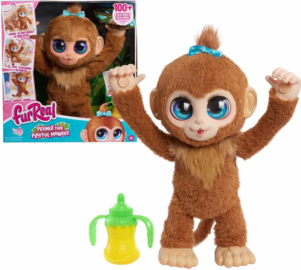 Hasbro FURREAL Interaktyvus žaislas Peanut the Playful Monkey, modelis - 272-28113, žema kaina ...