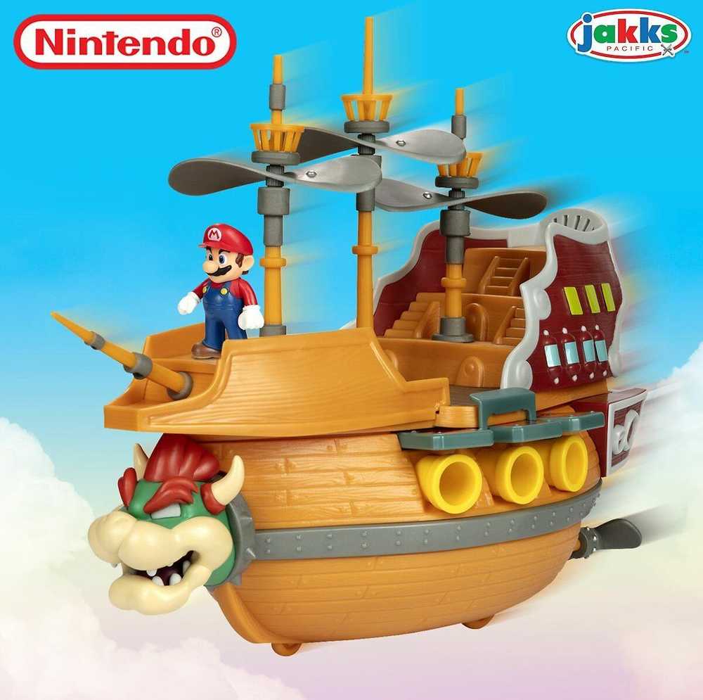Super Mario Jakks Pacific Nintendo Deluxe Bowsers dirižablis su garso ...