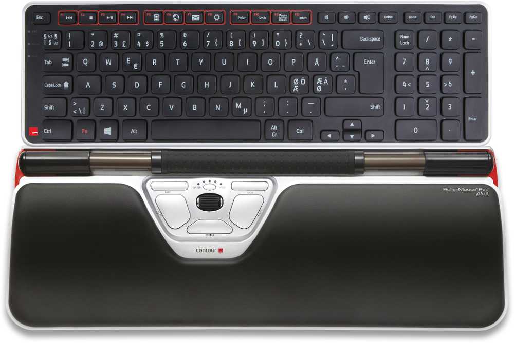 Contour Design „RollerMouse Raudona plus“ pelė ir „Contour Balance ...