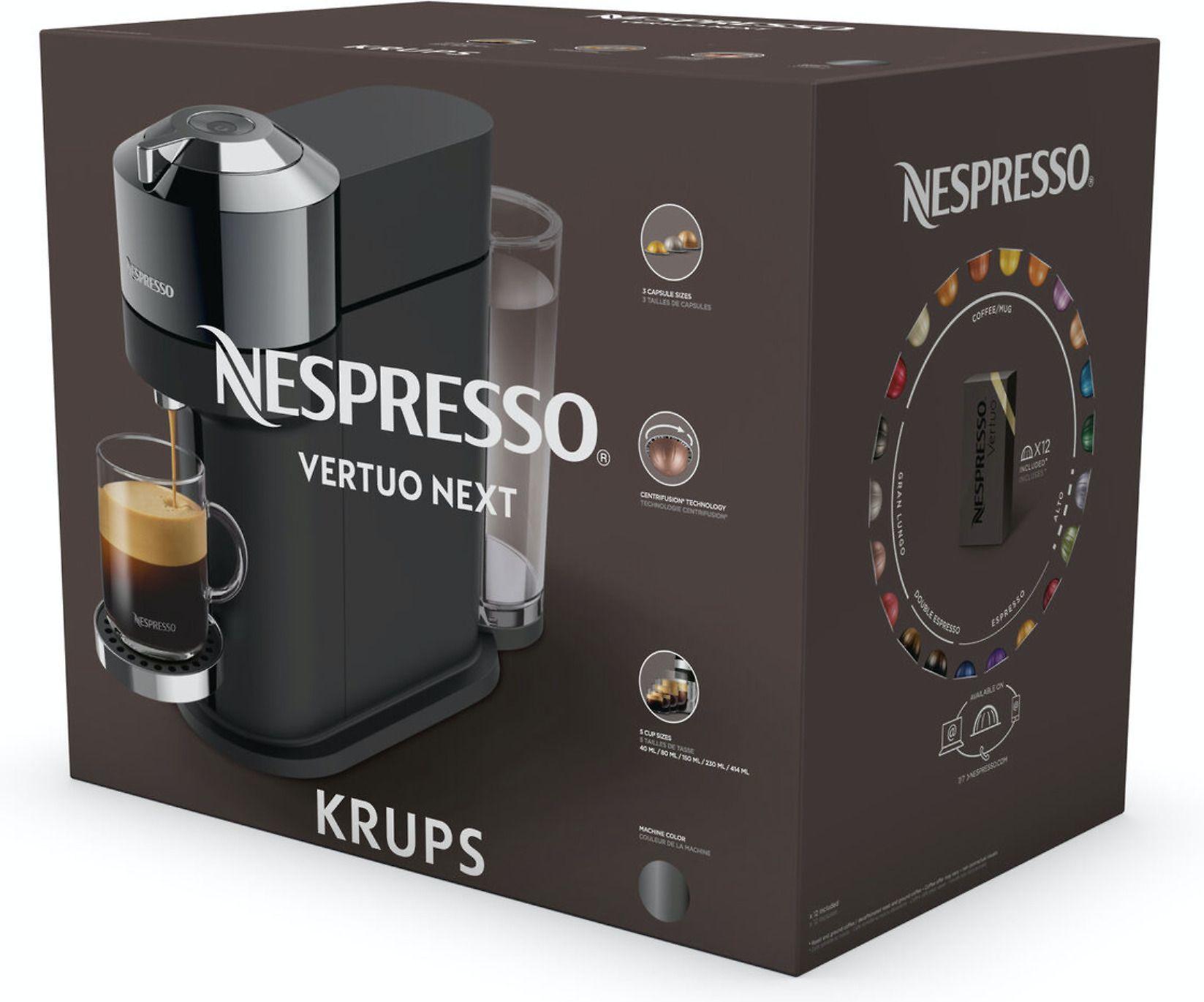 Kavos aparatas Krups XN910C Nespresso Vertuo Next Dark Chrome, modelis ...