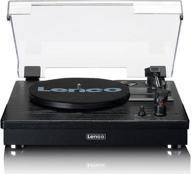 Lenco LS-101 vinilinių plokštelių grotuvas ir garsiakalbiai, juodi, modelis - LS-101BK, žema ...