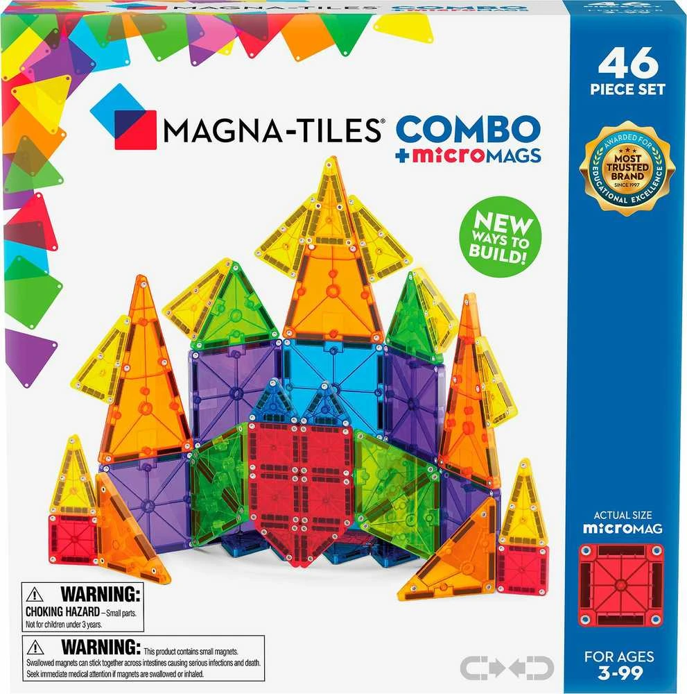 MAGNA-TILES & microMAGS Combo magneettirakennussarja, 46 osaa, modelis ...