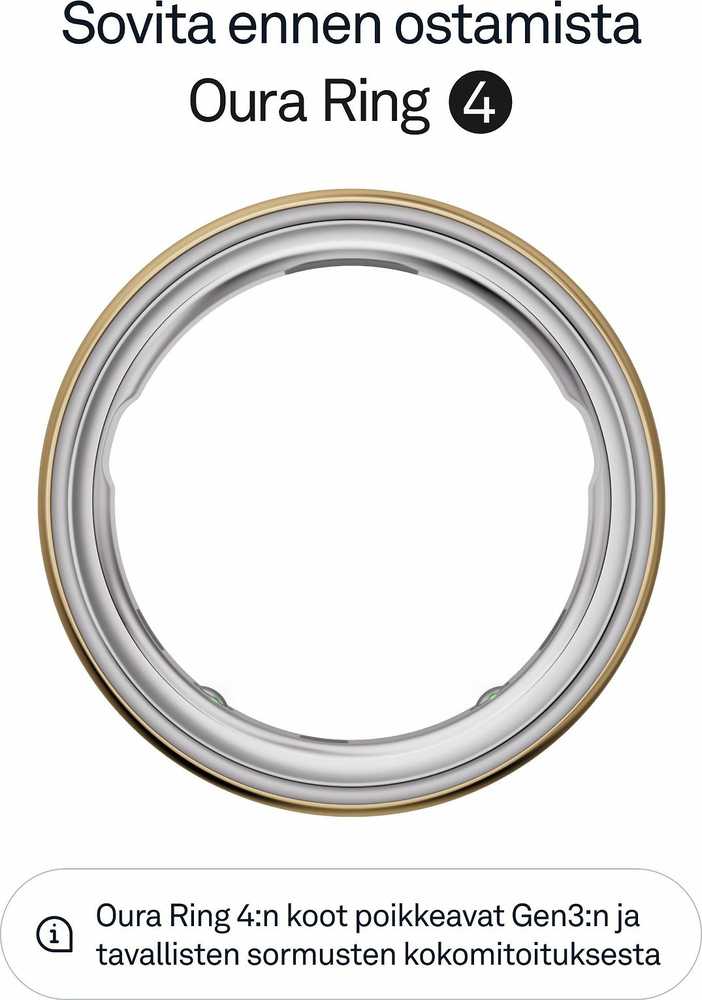 Oura Ring 4 älysormus, Gold, koko 12, modelis - JZ90-54216-12, žema ...