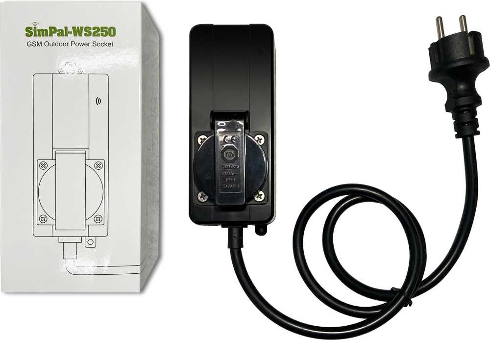 SimPal WS250 -ulkopistorasia, GSM, IP44, modelis - SIMPAL-WS250, žema kaina | Varle.lt