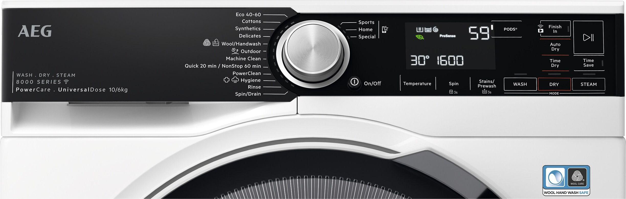 Skalbimo mašina AEG LWR856C16U 8000-sarjan -kuivaava pesukone, modelis ...