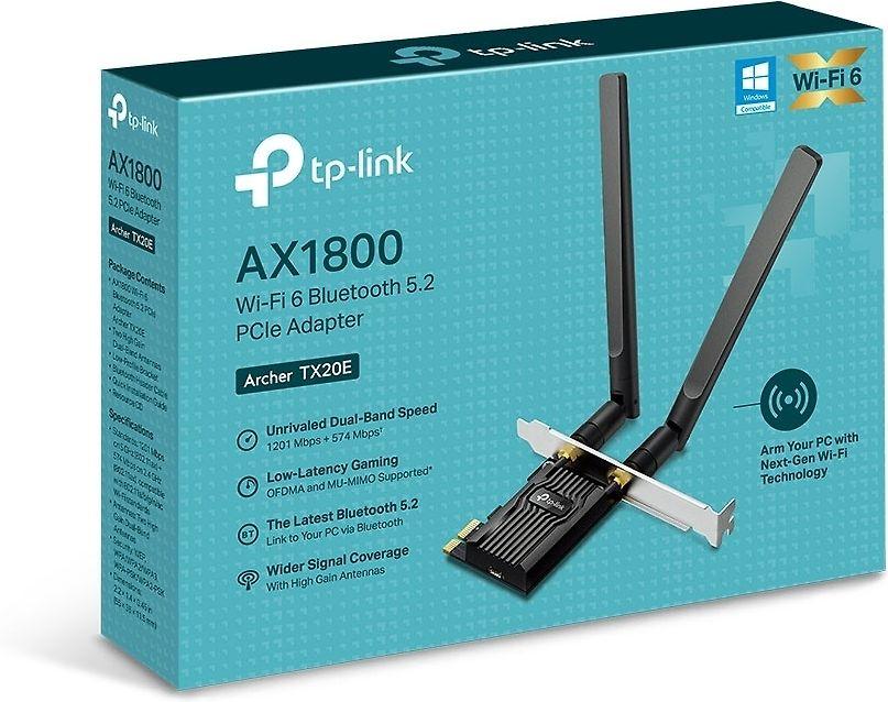 TP-Link AX1800 DUALBAND WI-FI 6 BT 5.2 / PCI EXPRESS ADAPTER, modelis ...