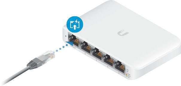 Šakotuvas Ubiquiti UniFi USW- Flex Mini 5-porttinen -kytkin, modelis ...
