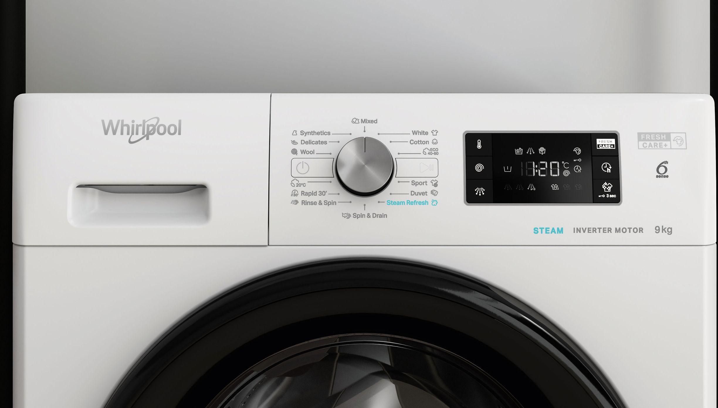 WHIRLPOOL Skalbimo mašina FFB 9469 BV EE, 9kg, 1400 rpm, Energy class A, Gylis 63 cm, Steam ...