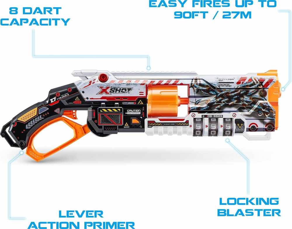 Minkštų strėlyčių šautuvas Zuru Skins X-Shot Lock Blaster, modelis ...