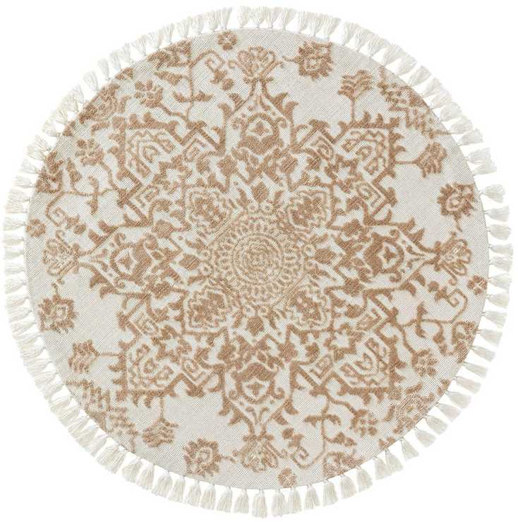 Apvalus kilimas Elias Smėlio spalvos ø 150 cm apvalus, modelis ...