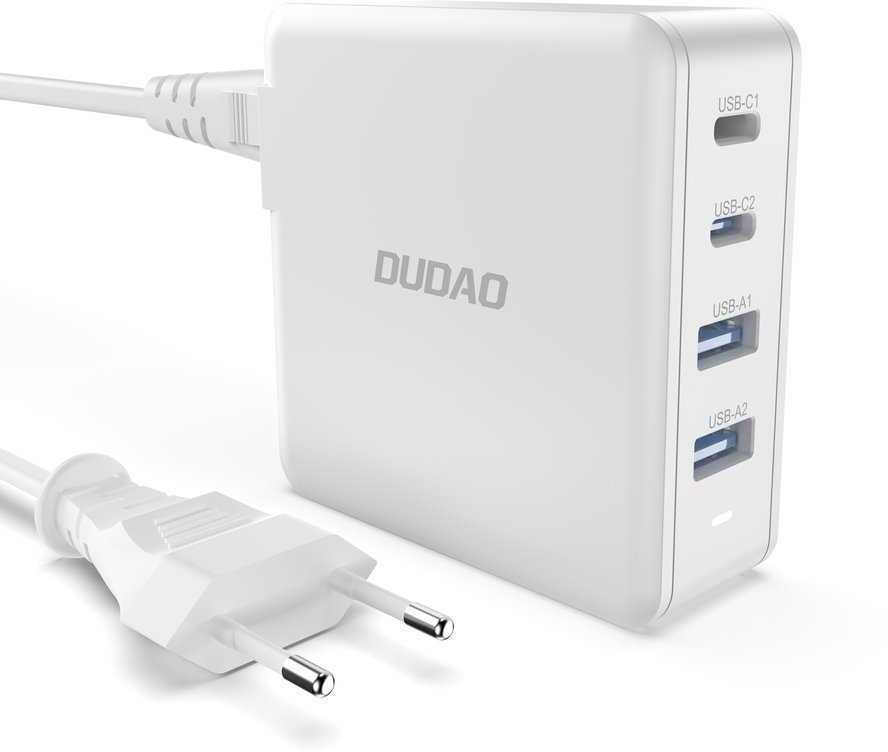 Dudao GaN 100W 2 x USB-C / 2 x USB greitasis įkroviklis A100EU - baltas ...