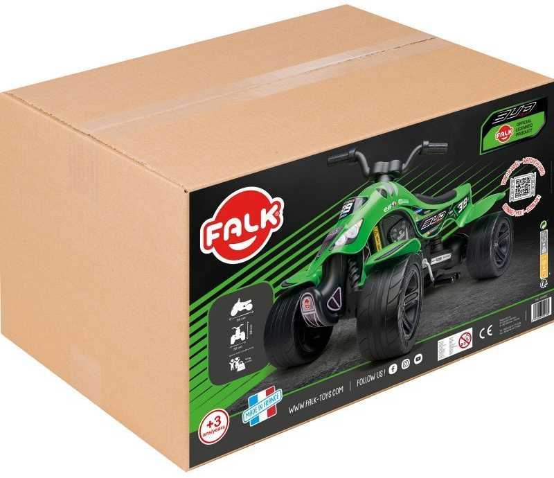 FALK Quad Bud Racing Team Green su pedalais nuo 3 metų, modelis ...