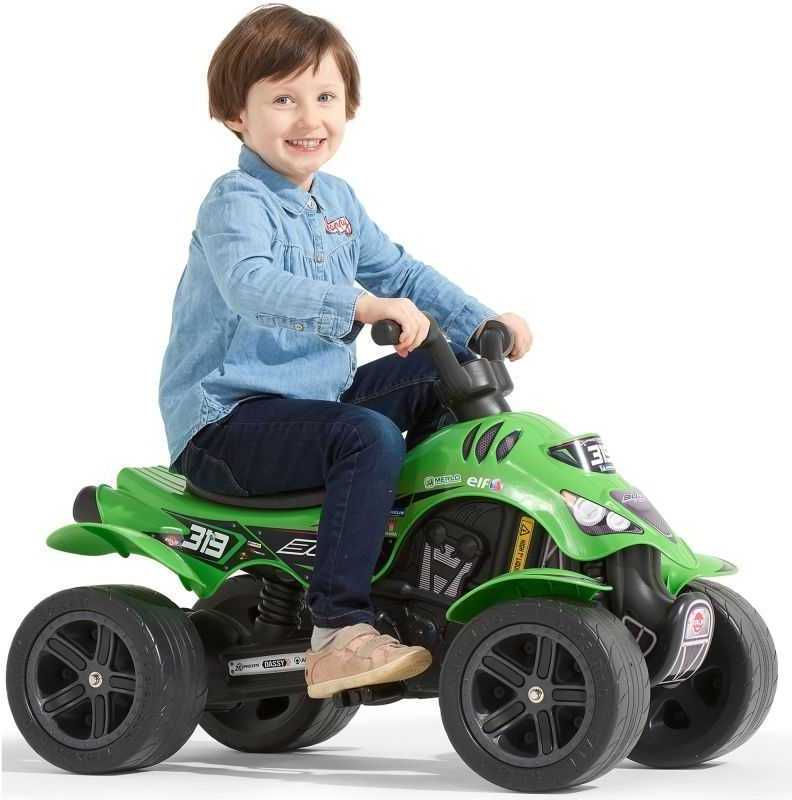 FALK Quad Bud Racing Team Green su pedalais nuo 3 metų, modelis ...