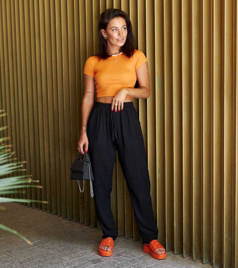 INNA Oranžinės platforminės šlepetės iš Colonnello, modelis - GRM23657 ...