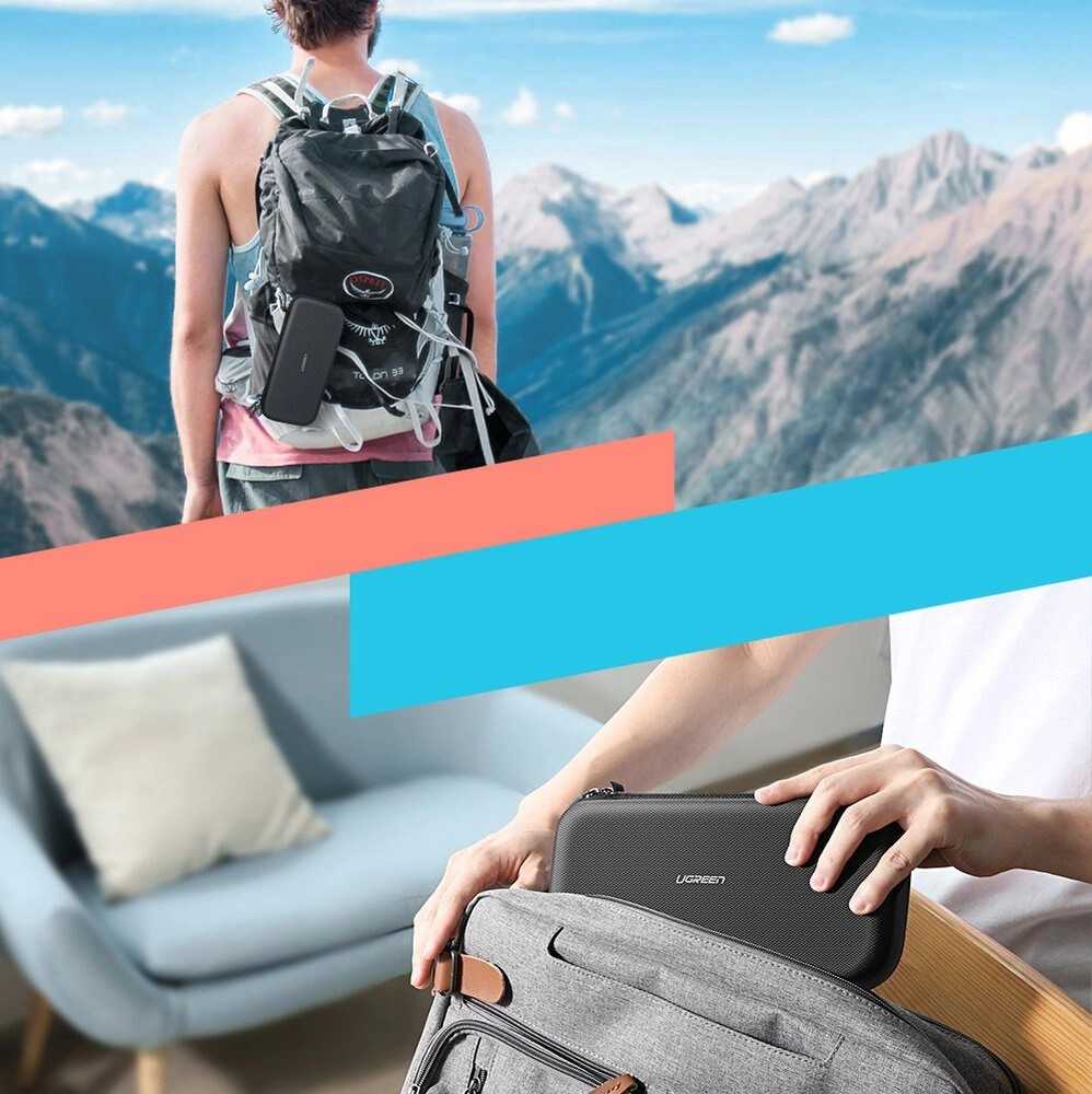 Ugreen Nintendo Switch ir priedų dėžutė 26 cm x 12 cm x 4 cm juoda ...