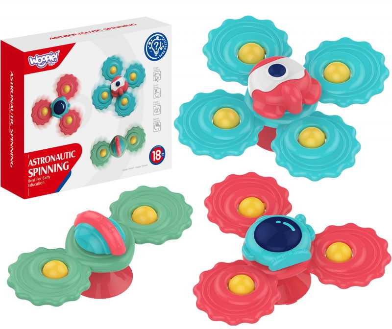 Woopie Baby Kūdikių kramtukas – besisukantis su siurbtuku, 3 vnt. rinkinys, modelis - LKR13662 ...