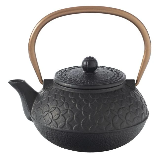 Gold Tea pot Juodas FLOWER Cast iron teapot, 0,5 L, juodas with ...